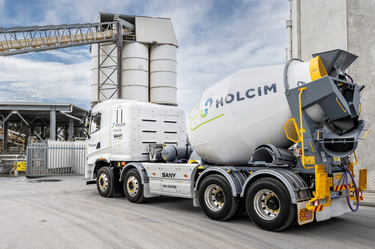 Holcim and Putzmeister trial electric concrete truck Down Under - Fleet HV News